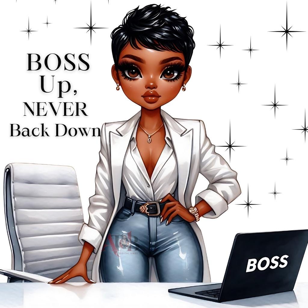 15 Boss Affirmations PNG Bundle Black Women Clipart Black Melanin Boss ...