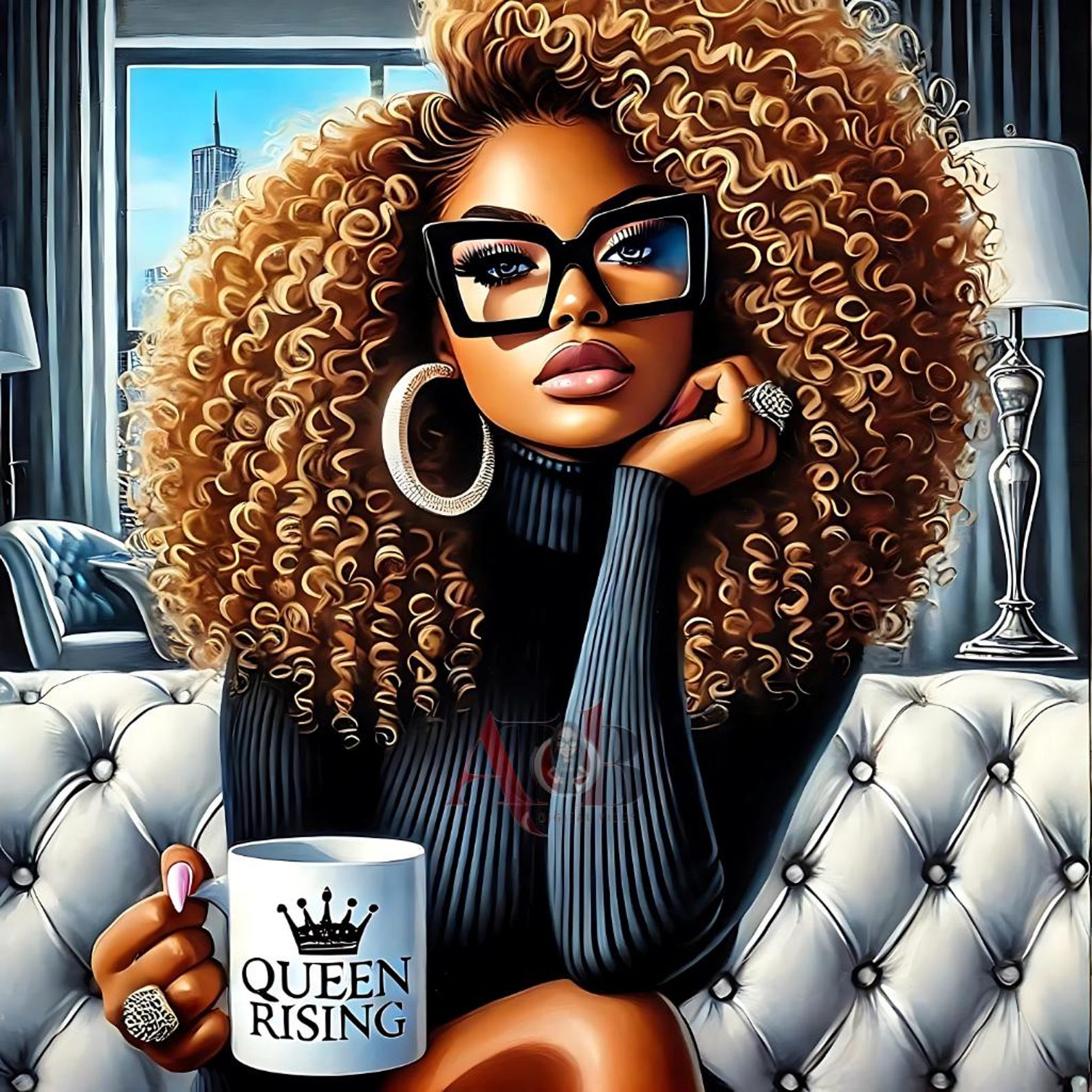 30 Queen Rising Black Girl Boss Clipart for Planner, Sublimation, Black Queen PNG Digital ...