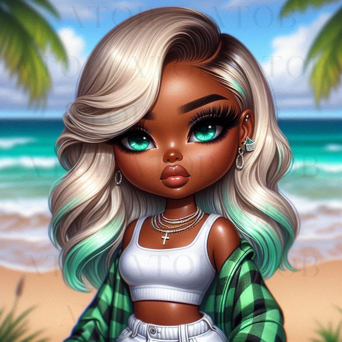 10 Beach Babes Clipart Bundle Summer Girls PNG, Beach Girls Clipart ...