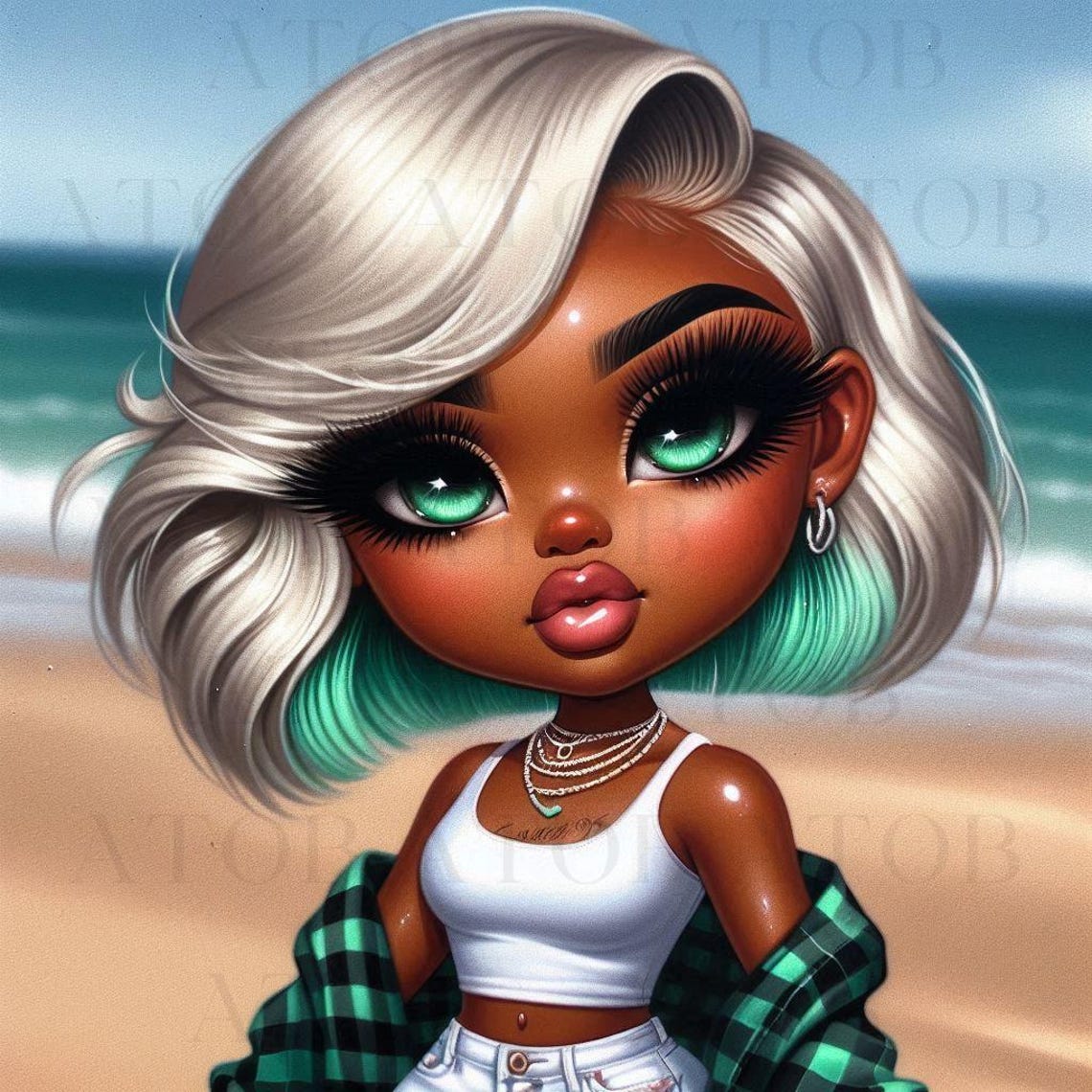 10 Beach Babes Clipart Bundle Summer Girls PNG, Beach Girls Clipart ...