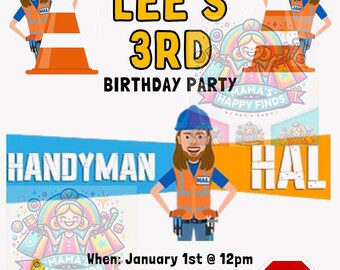 Handyman Hal Birthday Party Invitation Download - Etsy