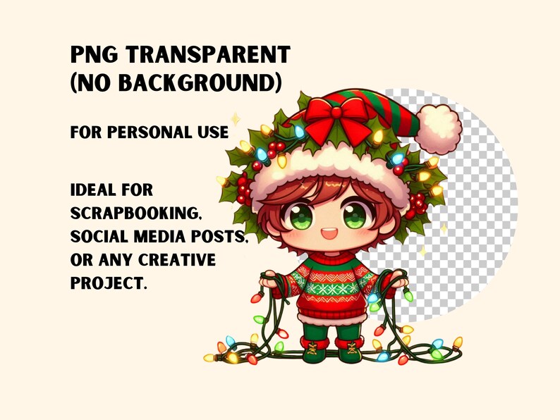 37 PNG Festive Chibi Boy and Girl Clipart Cute Boy Instant Download ...