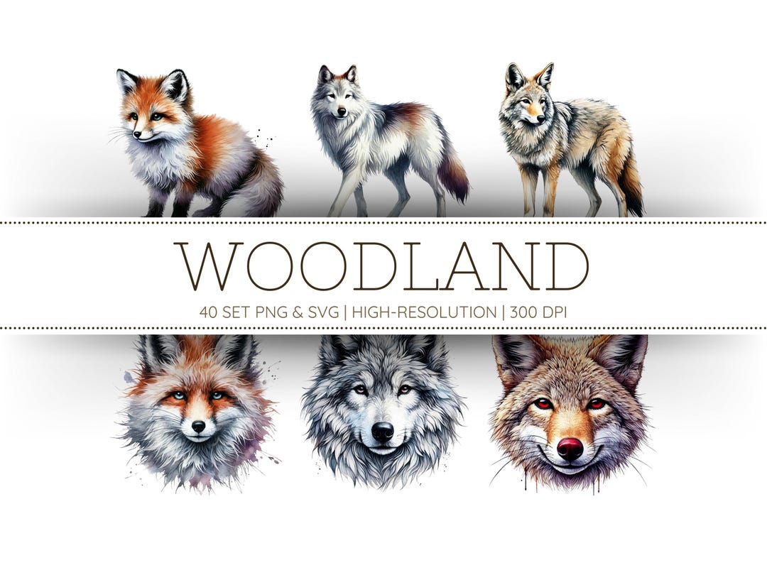 Woodland Animals Watercolor Clipart | Forest Animals Clipart Nursery ...