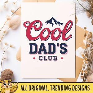Cool Dads Club PNG - Funny Fathers Day Travel Mug Clipart, Dad Shirt ...