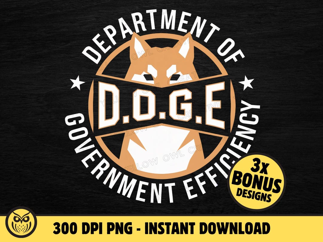DOGE Logo PNG - Set of 4 Elon Musk Department of Government Efficiency ...