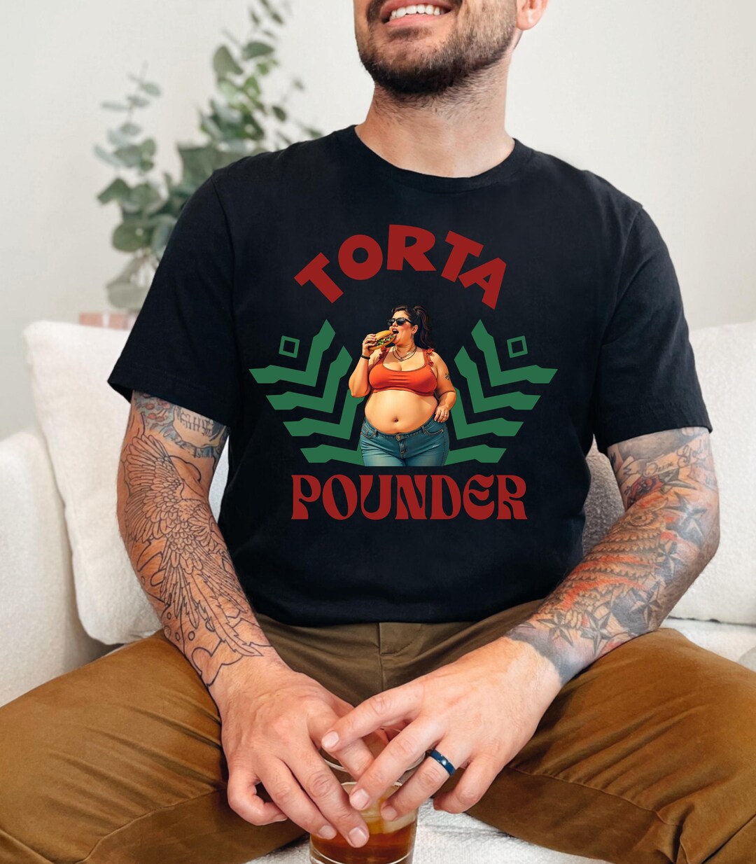 Torta Pounder T-shirt, Mexican Food Lover Tee, Funny Unisex Shirt ...