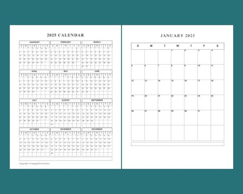 Printable Daily Planner 2025 PDF | Minimalist Planner for Home or ...