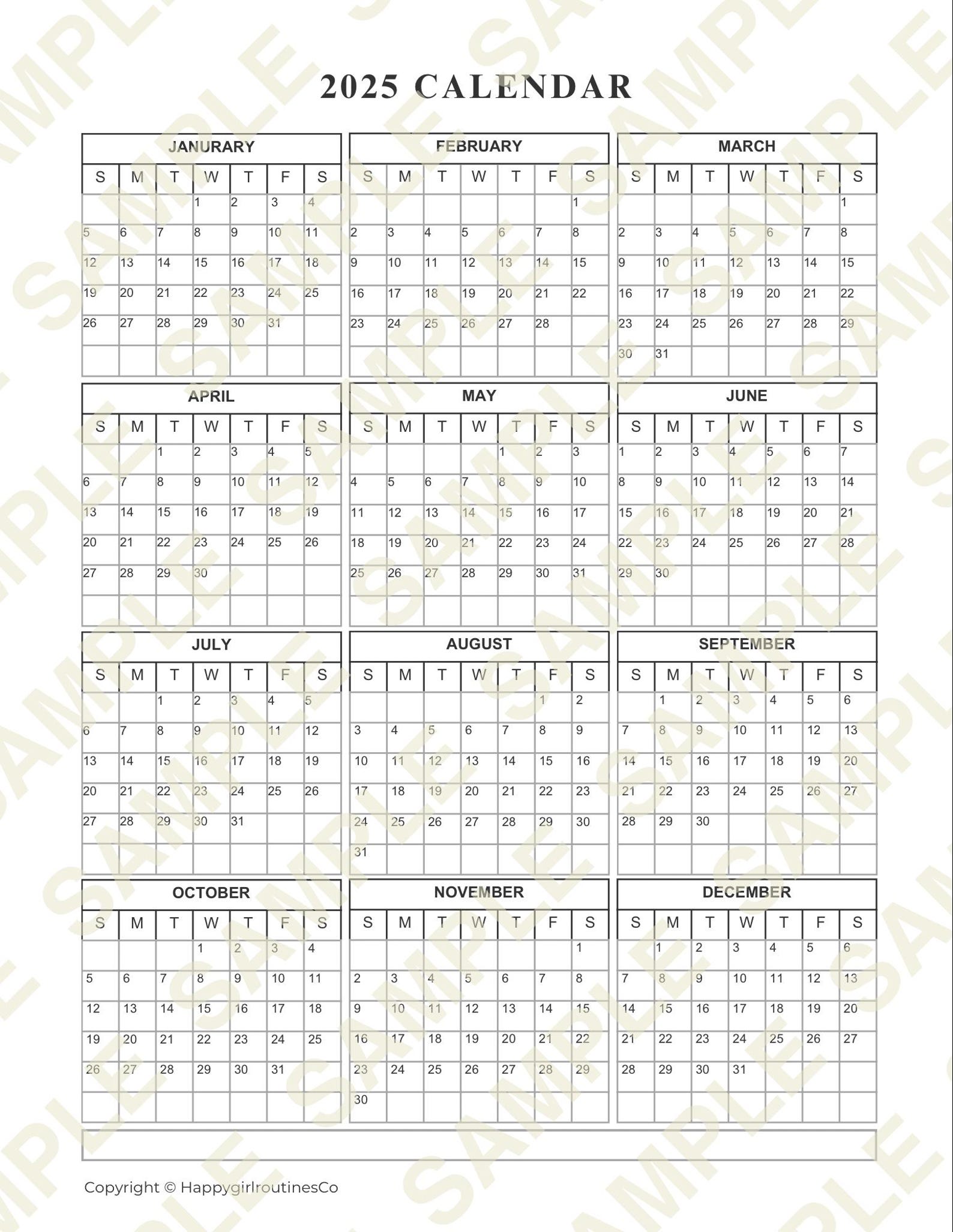 Printable Daily Planner 2025 PDF | Minimalist Planner for Home or ...