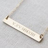 Personalized Rectangle Necklace, Personalized Rectangle Pendant, 14kt ...