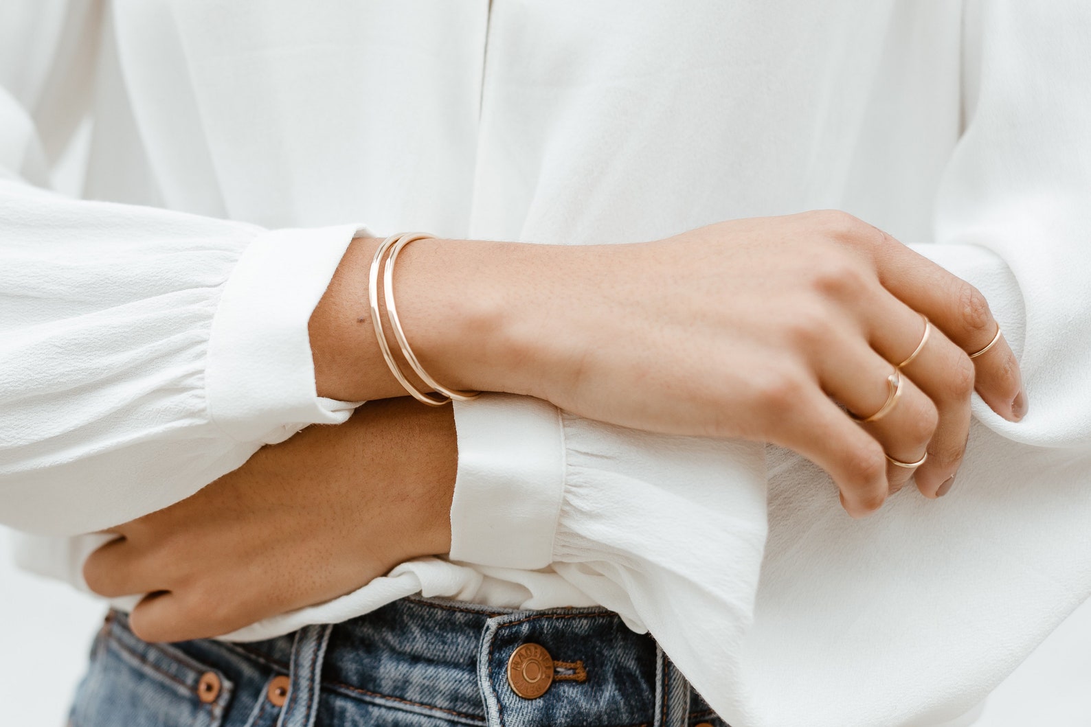 Gold Hammered Cuff 14kt Gold Filled Cuff Thin Gold Cuff - Etsy