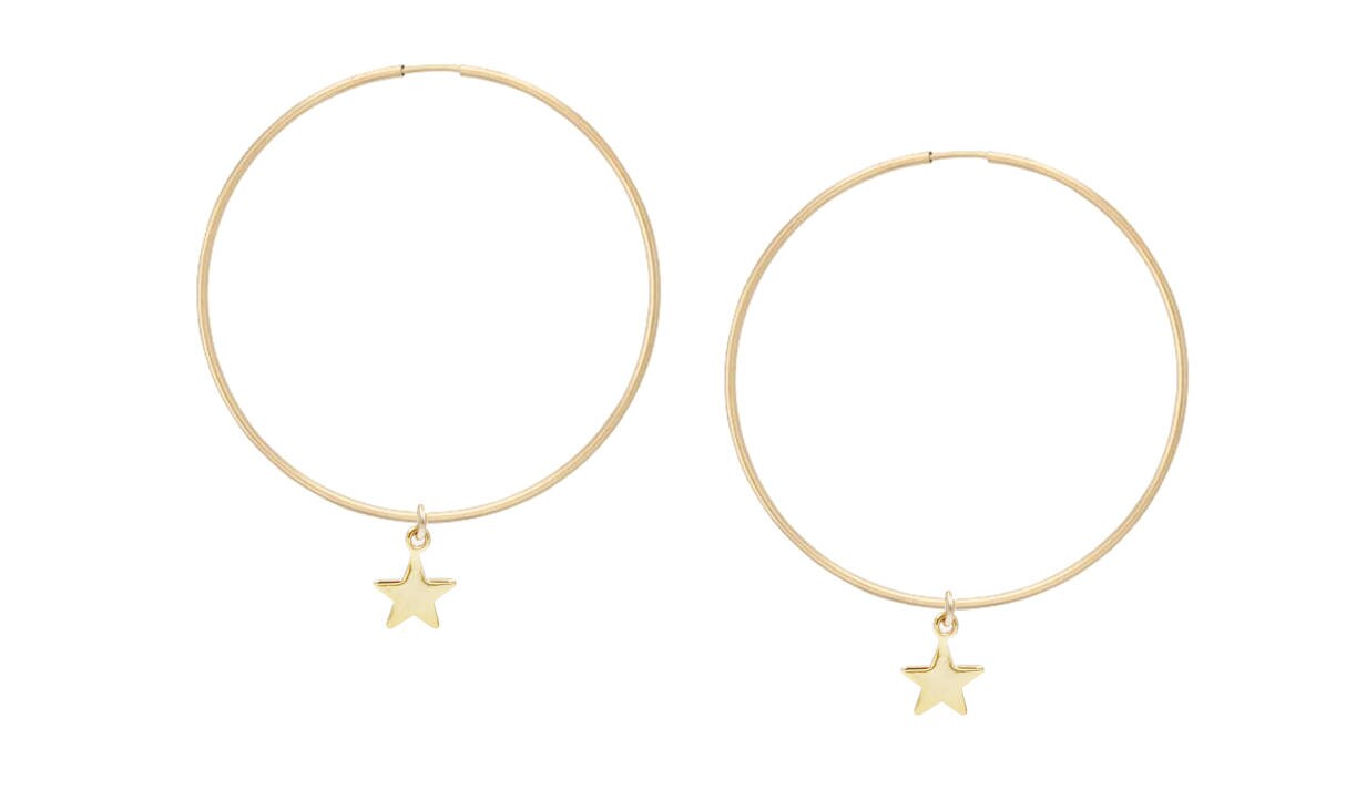 Gold Star Hoop Earrings Hoop Earrings Gold Hoop Earrings | Etsy