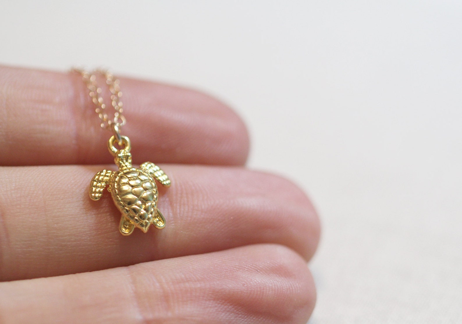 Tiny Turtle Necklace Gold Turtle Necklace - Etsy