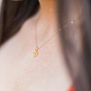 Gold Texas Necklace With Heart - Etsy