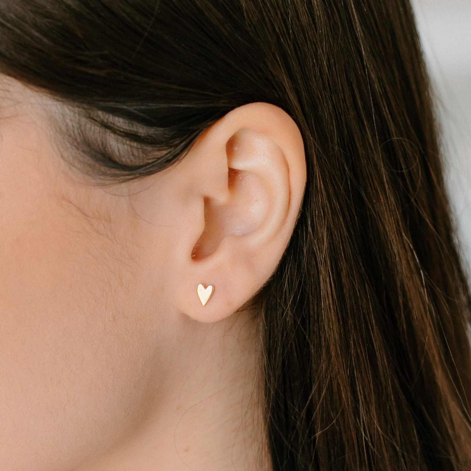 Mini Heart Studs Gold Heart Studs Little Heart Stud - Etsy