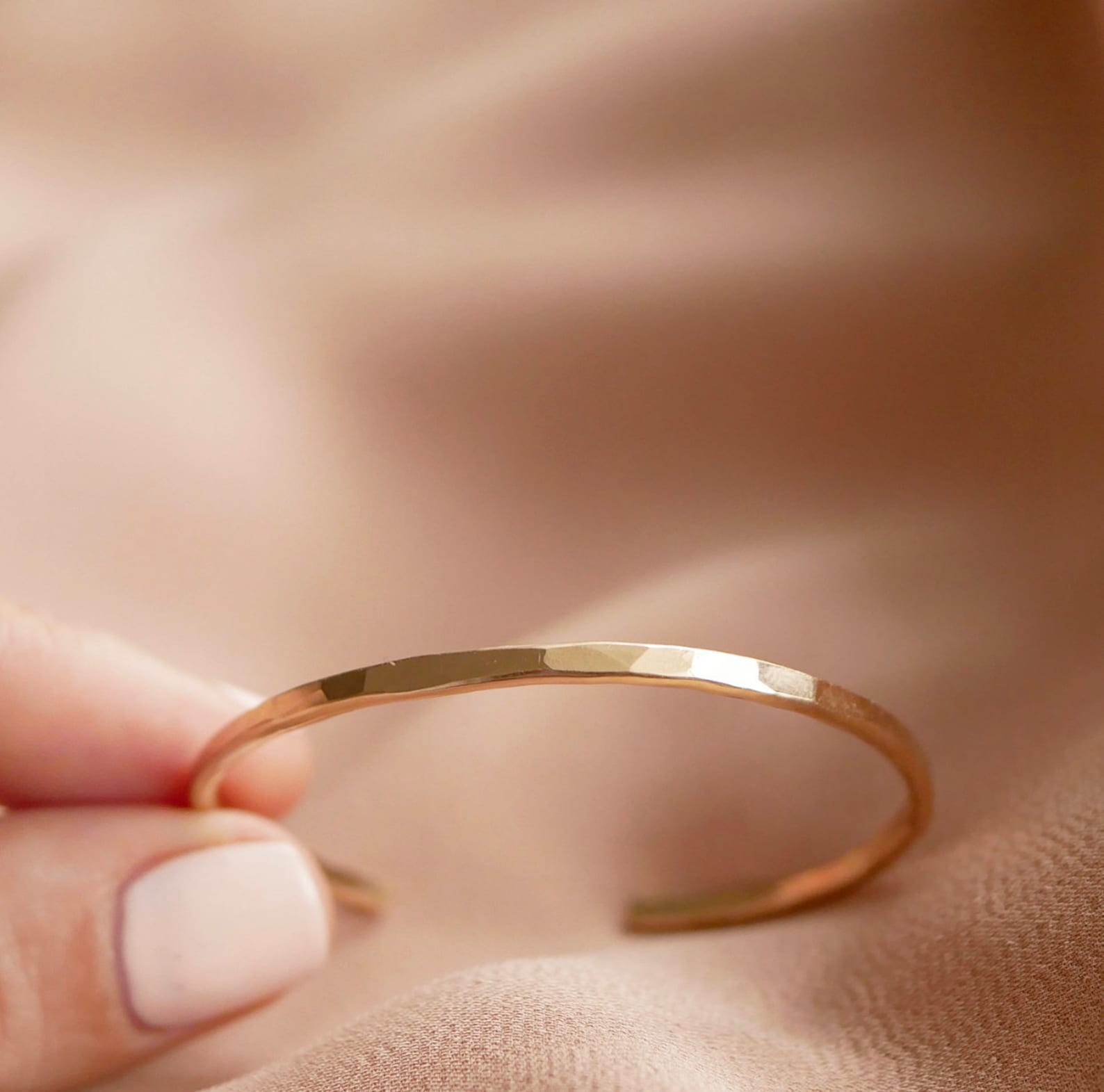 Gold Hammered Cuff 14kt Gold Filled Cuff Thin Gold Cuff Gold Cuff ...