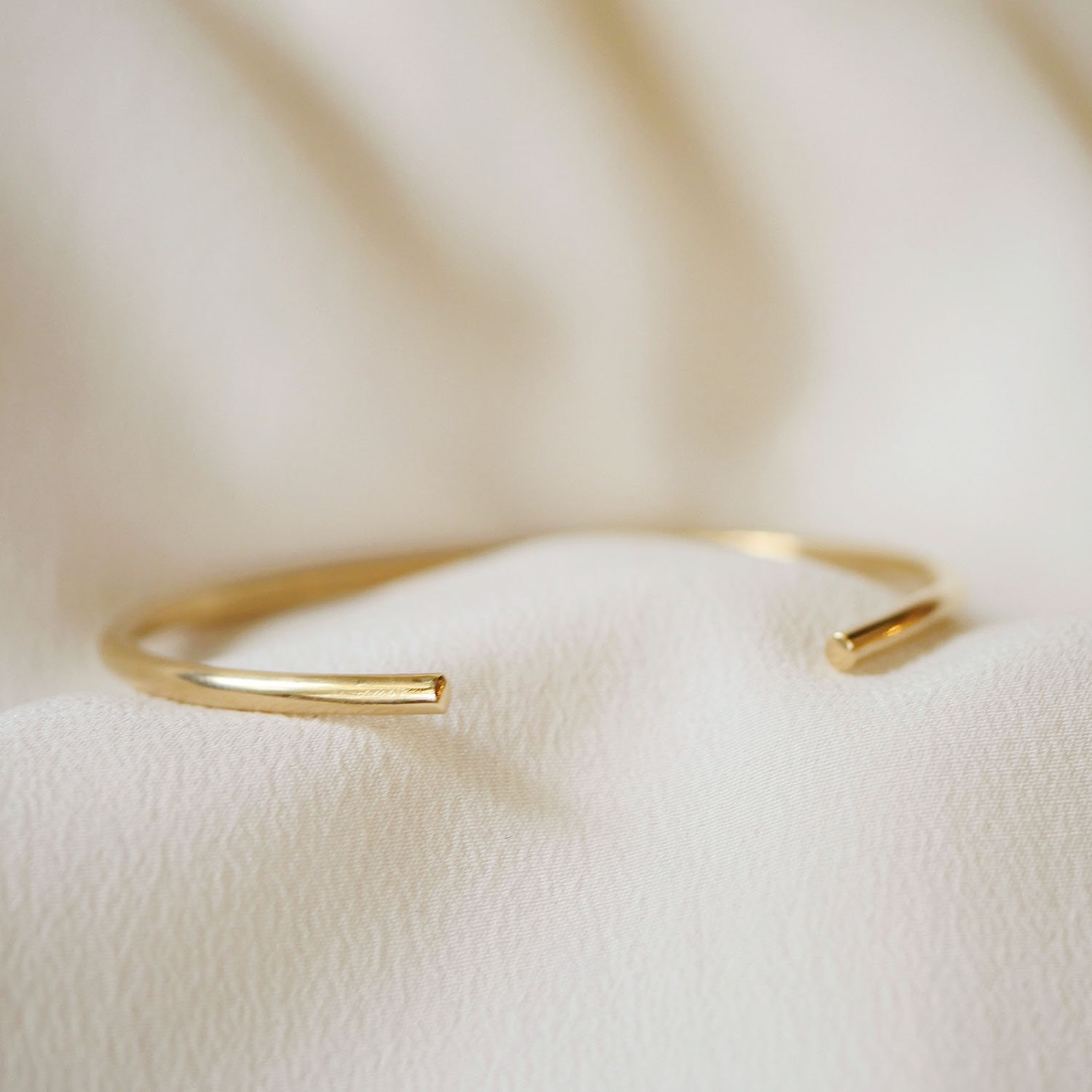 Gold Cuff Bracelet 14kt Gold Filled Cuff Thin Gold Cuff | Etsy