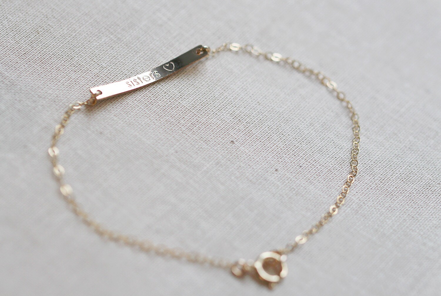 Double Sided Nameplate Bracelet Gold Initial Bar Bracelet - Etsy
