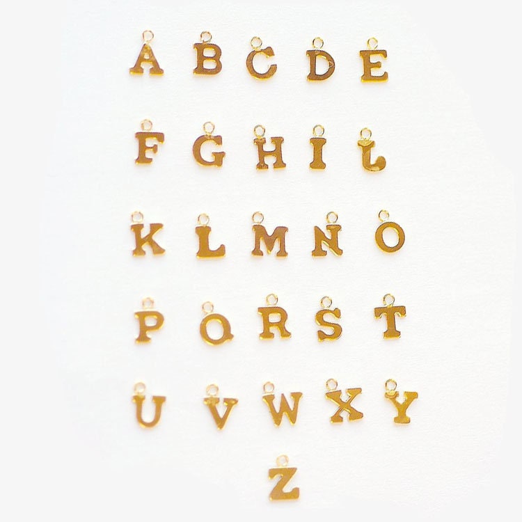 Mini Gold Initial Necklace Tiny Initial Necklace Gold | Etsy