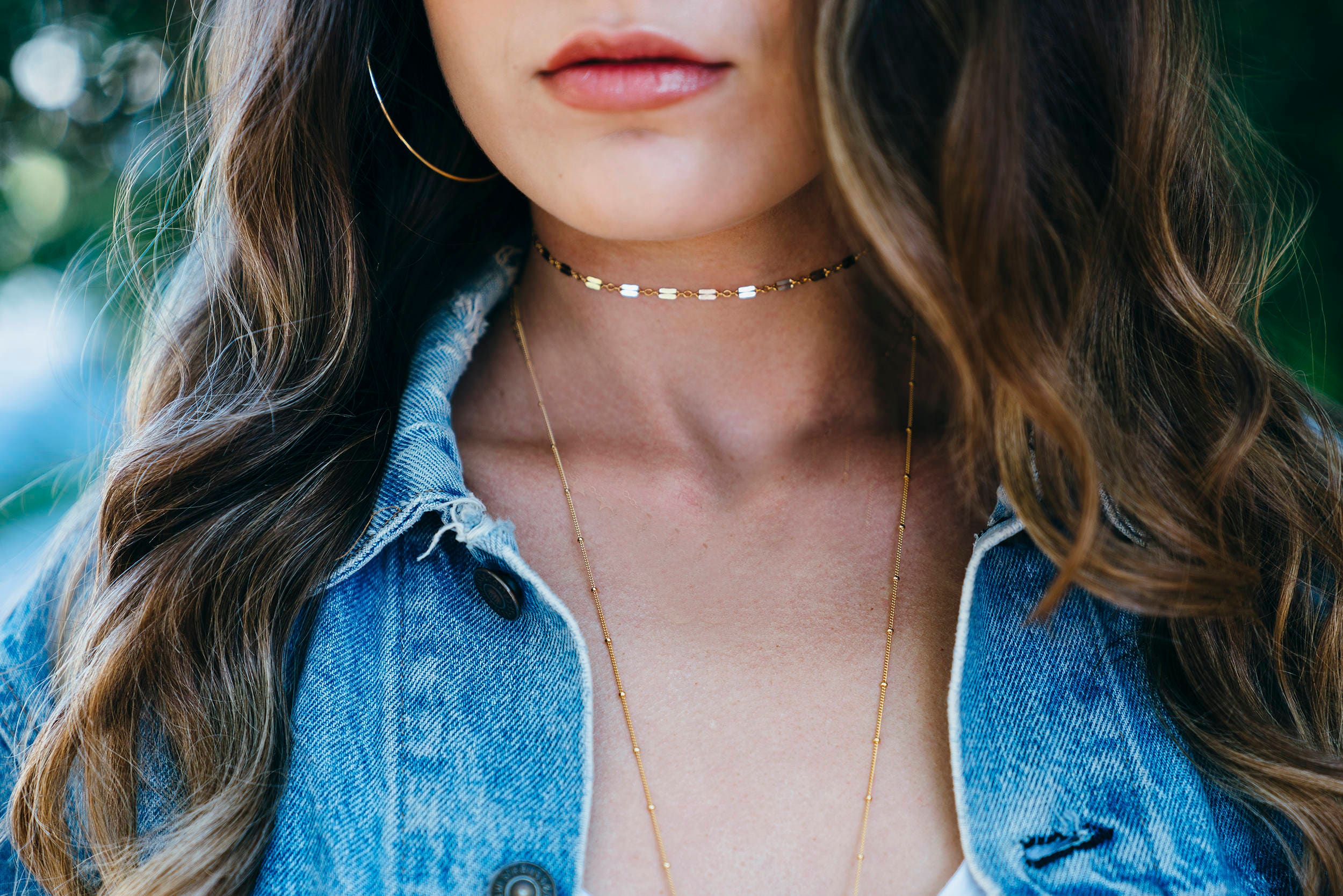 Thin Gold Choker Gold Choker Necklace 14kt Gold Filled | Etsy