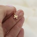 Mini Gold Initial Necklace Tiny Initial Necklace Gold - Etsy