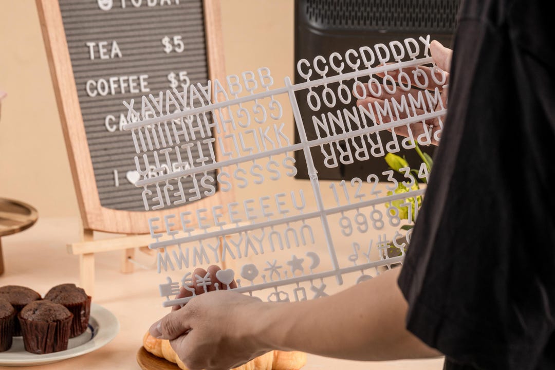 Boba Tea Bulletin Board - Extra Sheet of Letters - Etsy