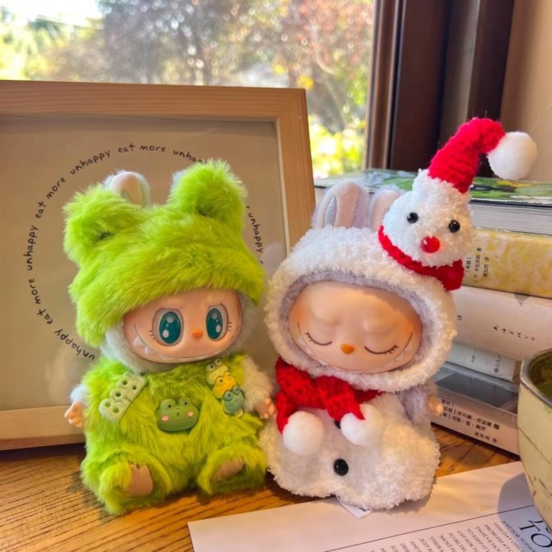 Labubu Clothes Crochet Snowman Goose Lamb Dog Mario Outfit V1 V2 ...