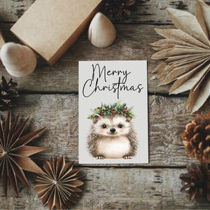 Watercolor Christmas Hedgehogs Clipart Cute Christmas Clip Art Cute ...
