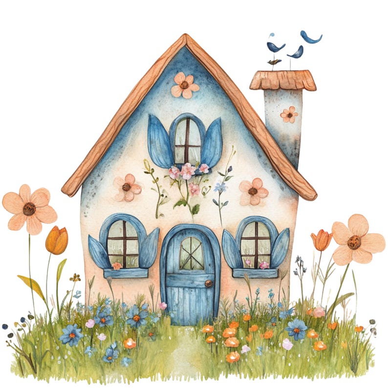 13 Spring House Clipart Spring Clip Art Spring Cottage High Quality ...