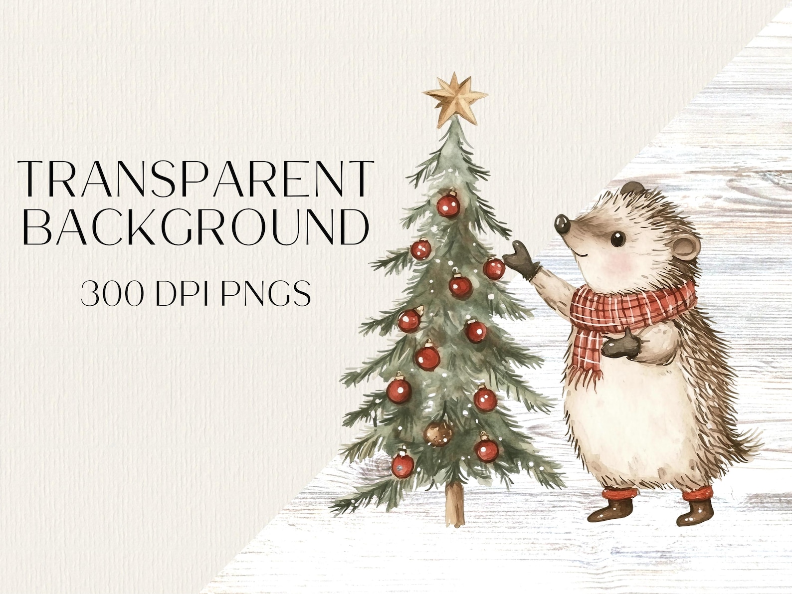 Watercolor Christmas Hedgehogs Clipart Cute Christmas Clip Art Cute ...