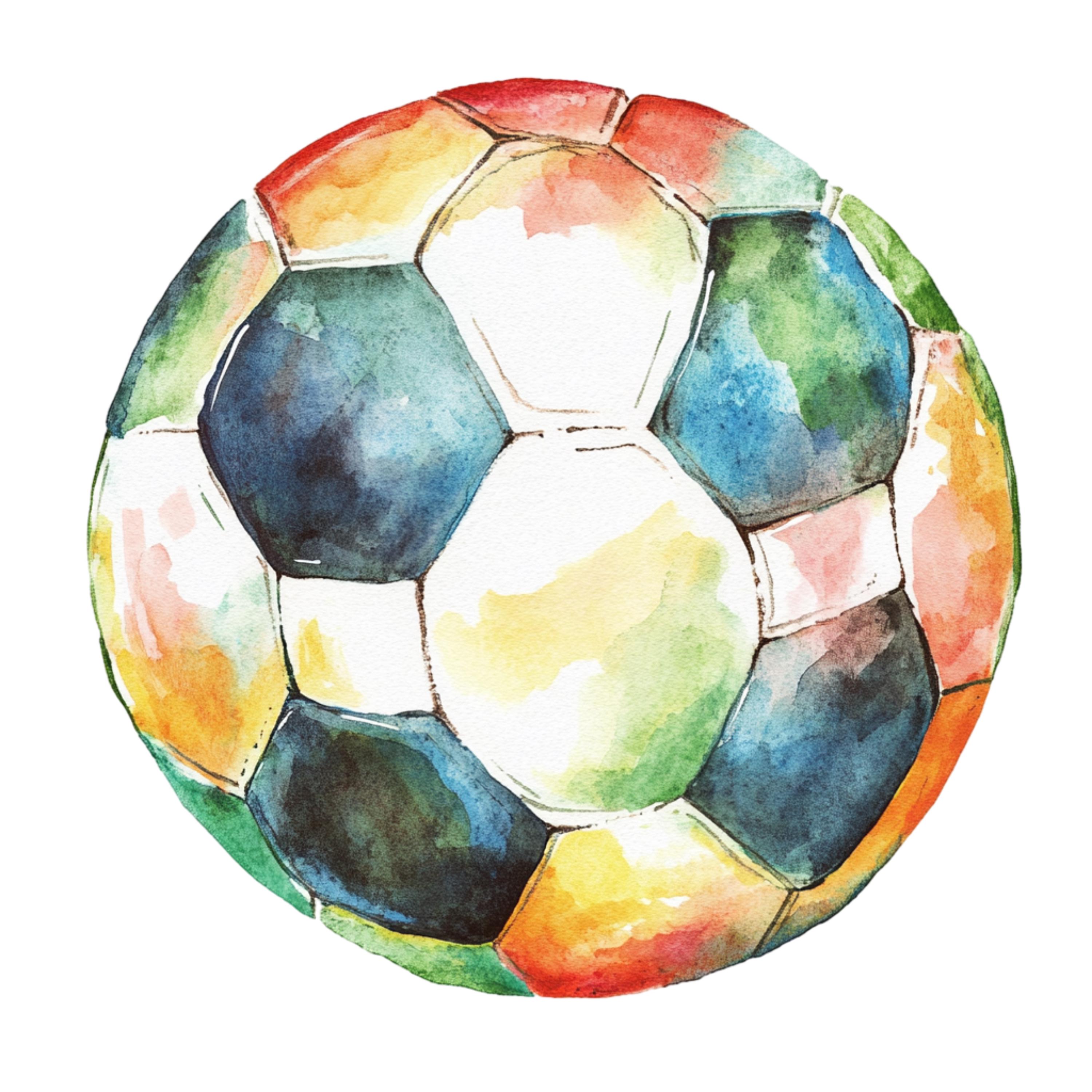 12 Soccer Clipart Watercolor Soccer Ball Clip Art Sports High Quality ...
