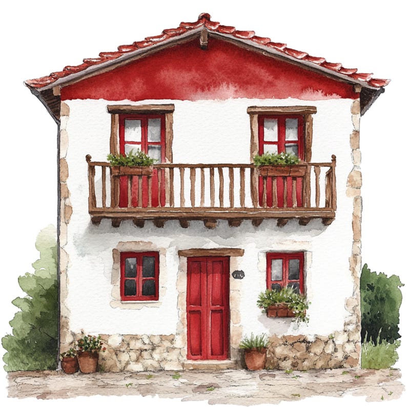 14 Basque Country Clipart Basque House Clip Art Spain Houses High ...