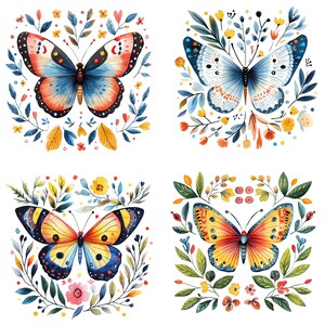 13 Spring Butterflies Clipart Butterfly Clip Art Butterfly Folk Art ...