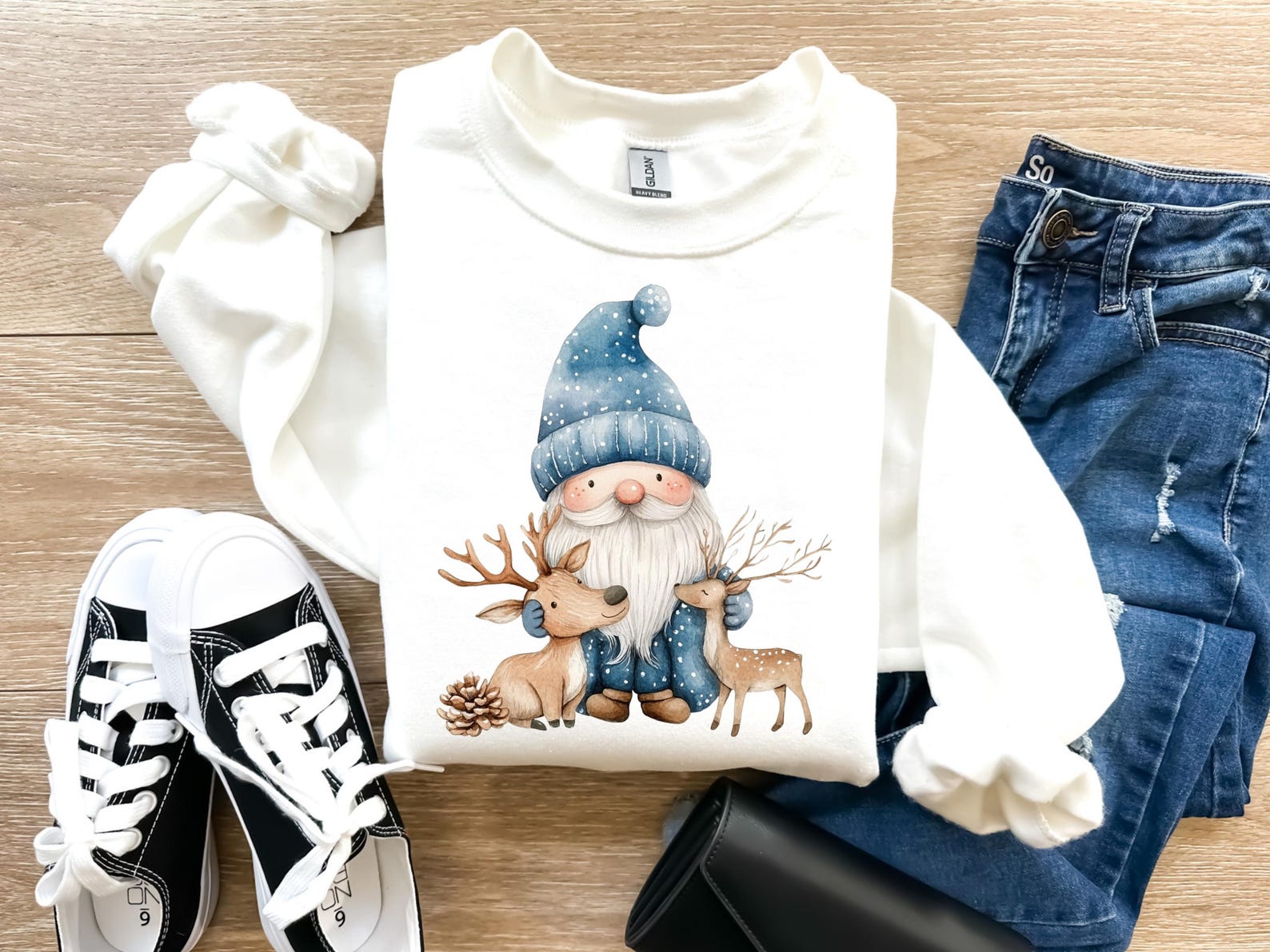 Watercolor Winter Gnomes Clipart Whimsical Festive Gnomes Clip Art Cute ...