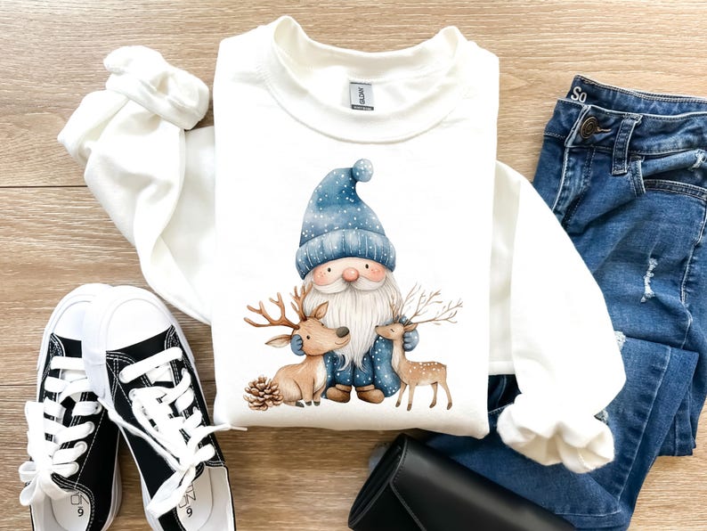 Watercolor Winter Gnomes Clipart Whimsical Festive Gnomes Clip Art Cute ...