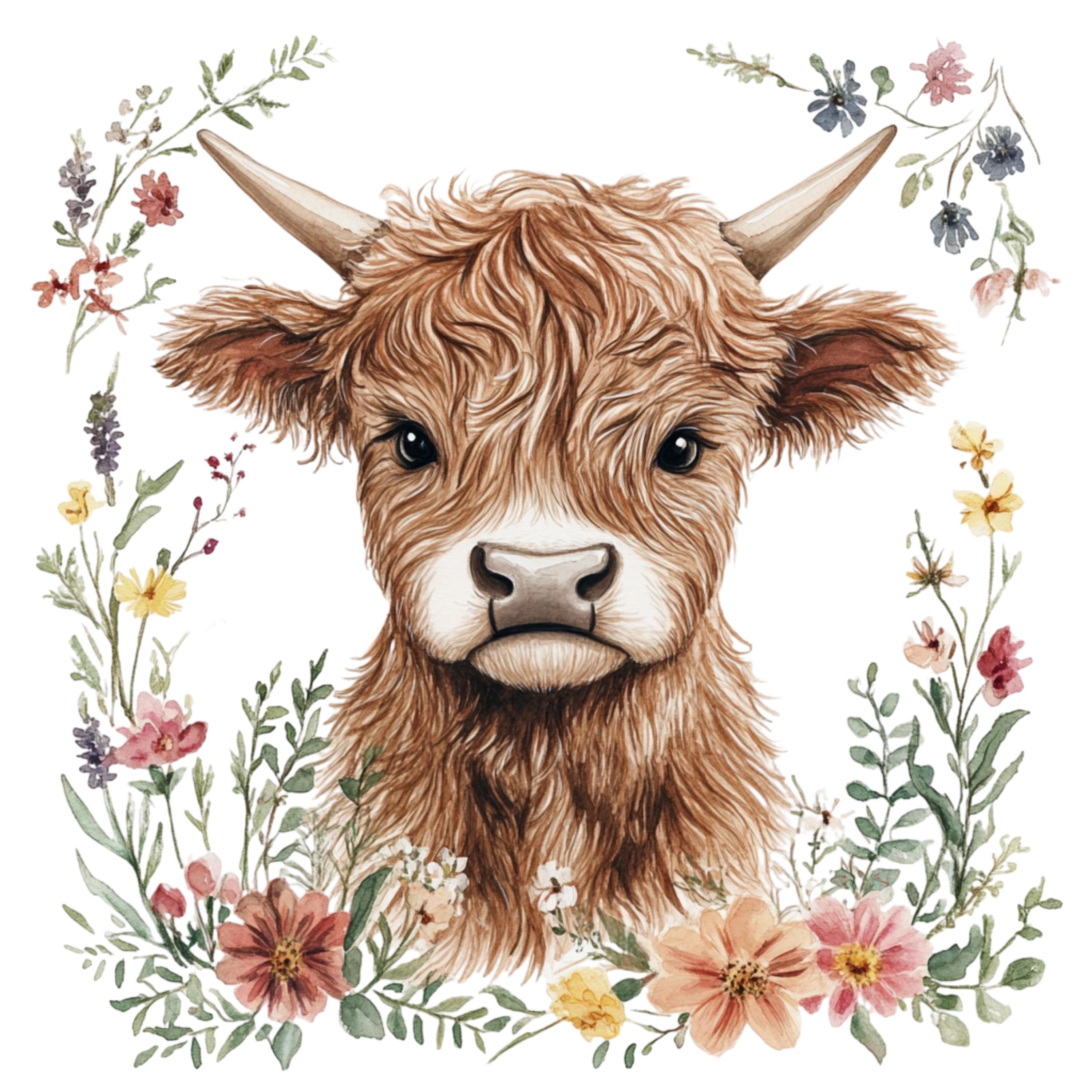 10 Spring Highland Cow Clipart Spring Clip Art Highland Cows High ...