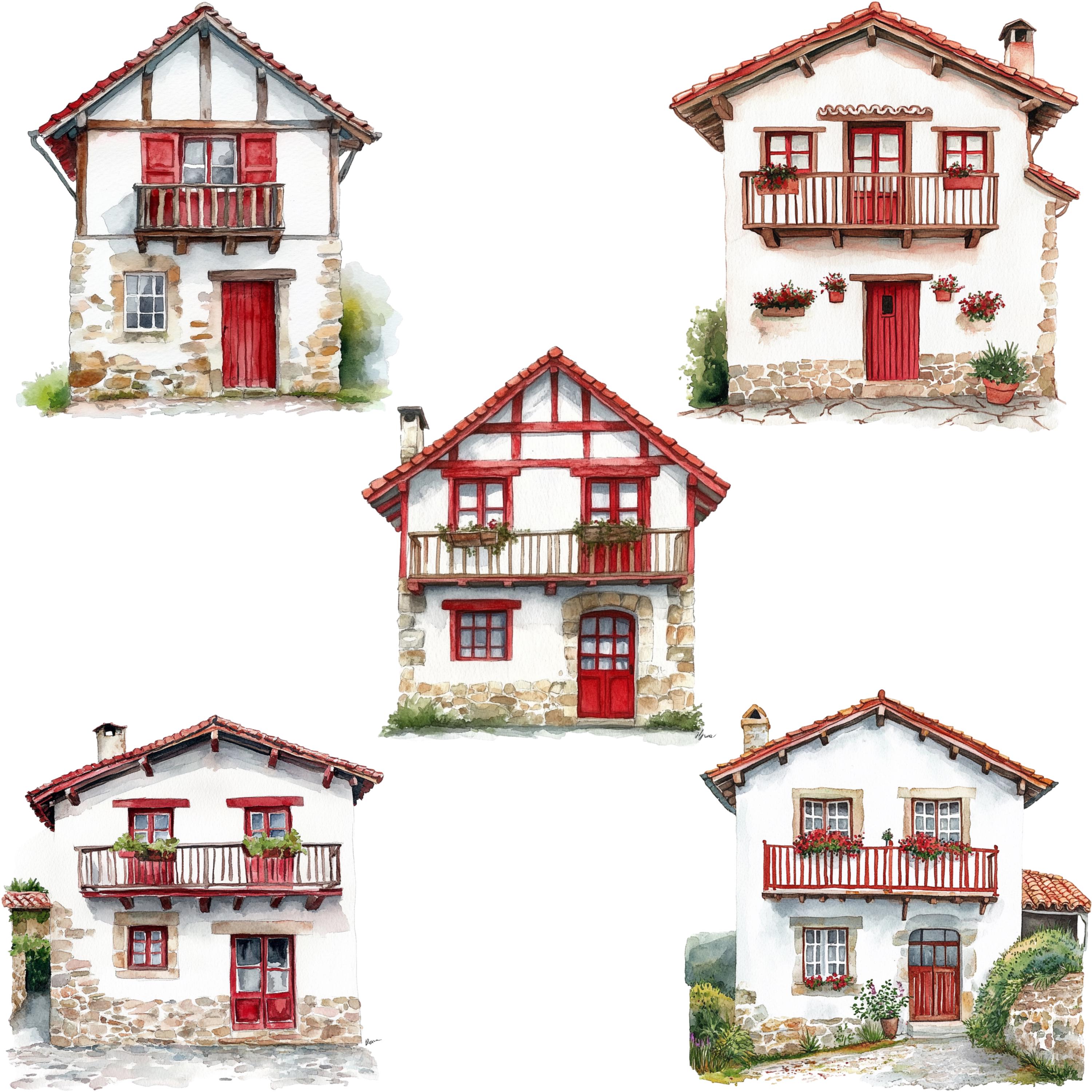 14 Basque Country Clipart Basque House Clip Art Spain Houses High ...
