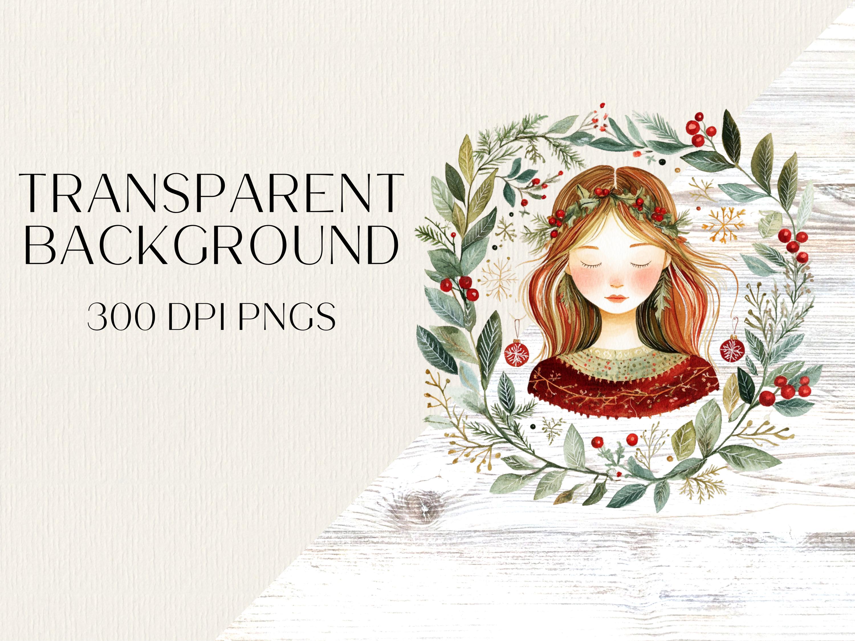 Watercolor Scandinavian Winter Clipart Christmas Folk Art Illustrations ...