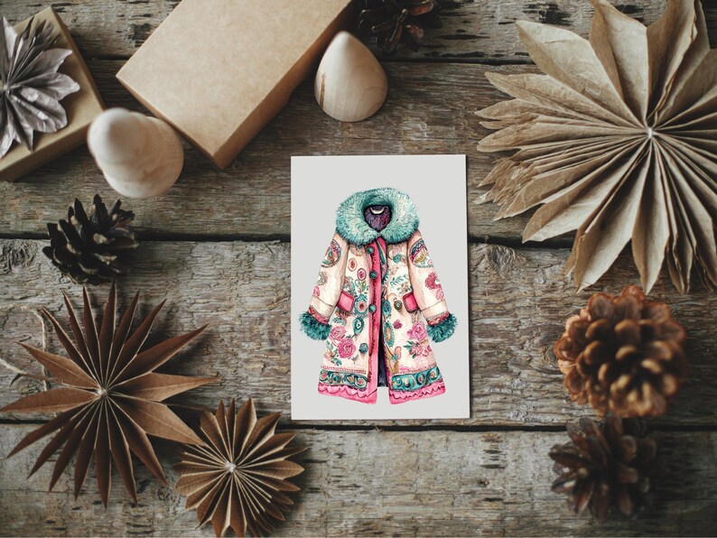 Whimsical Winter Clothes Clipart Winter Clip Art Cozy Winter Fashion ...