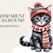 Watercolor Christmas Kittens Clipart Cute Christmas Clip Art Cute ...