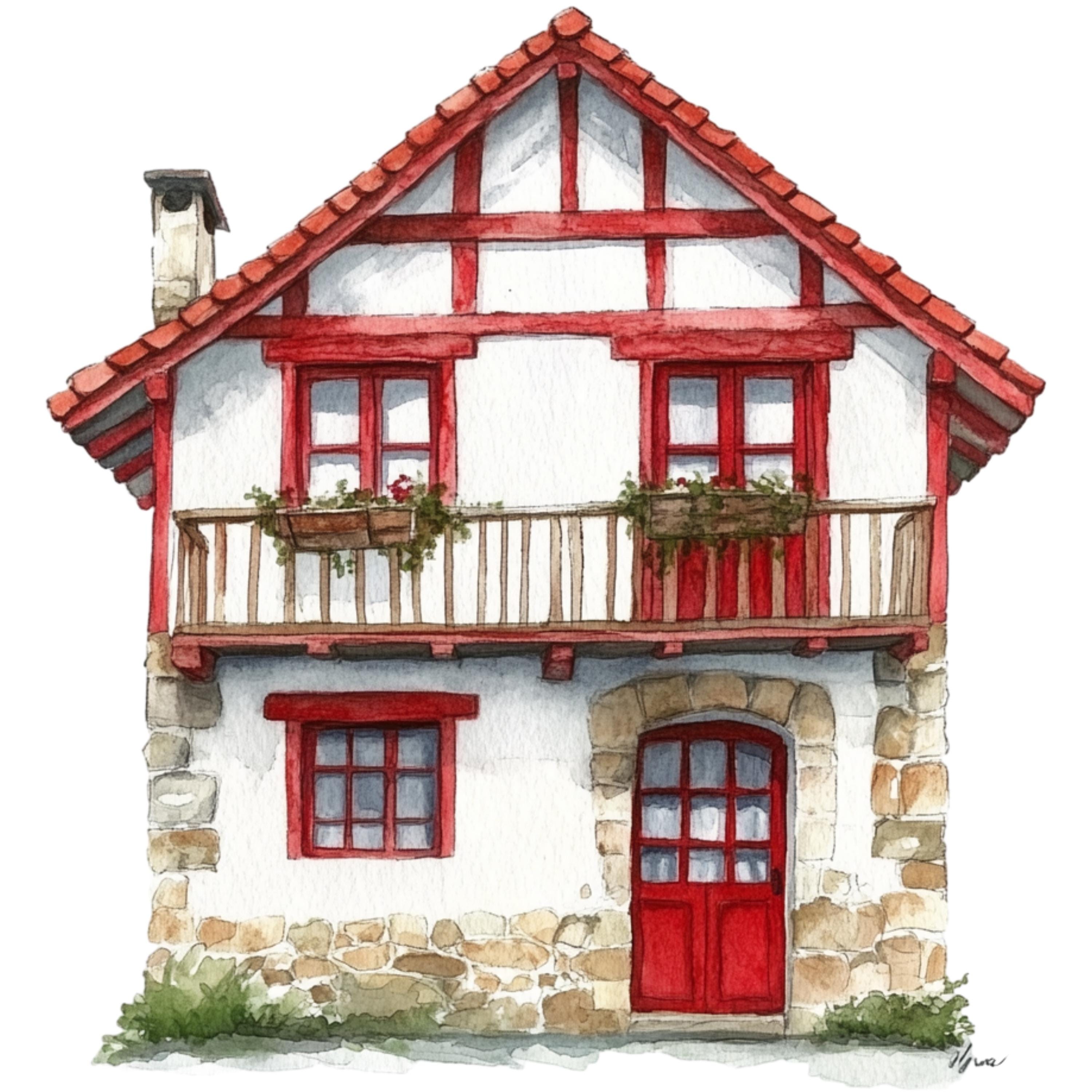 14 Basque Country Clipart Basque House Clip Art Spain Houses High ...