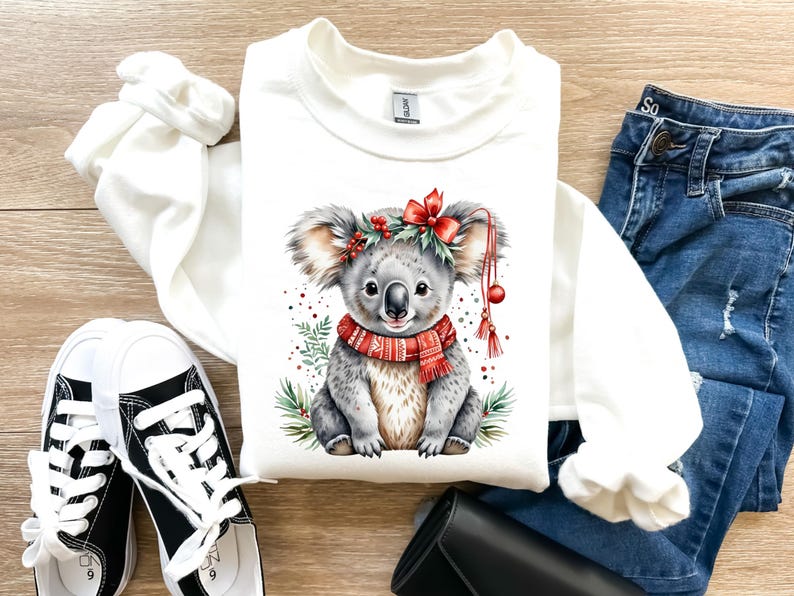 Watercolor Christmas Koalas Clipart Cute Christmas Clip Art Cute ...