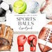 Watercolor Sports Clipart Watercolor Sports Balls Download Cute ...