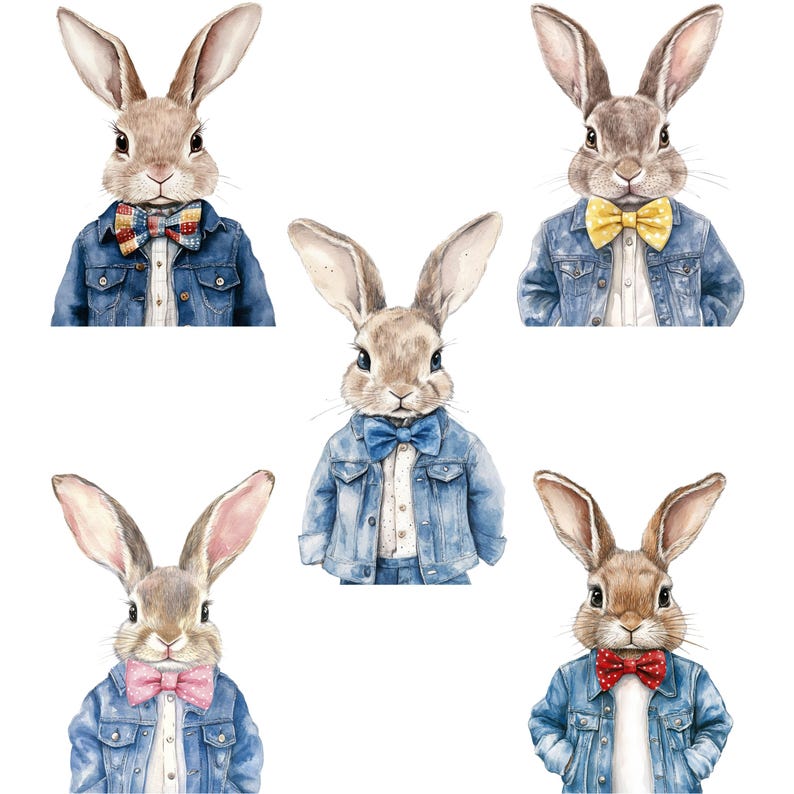 14 Boy Rabbit Clipart Easter Clip Art Spring Bunny High Quality Pngs ...
