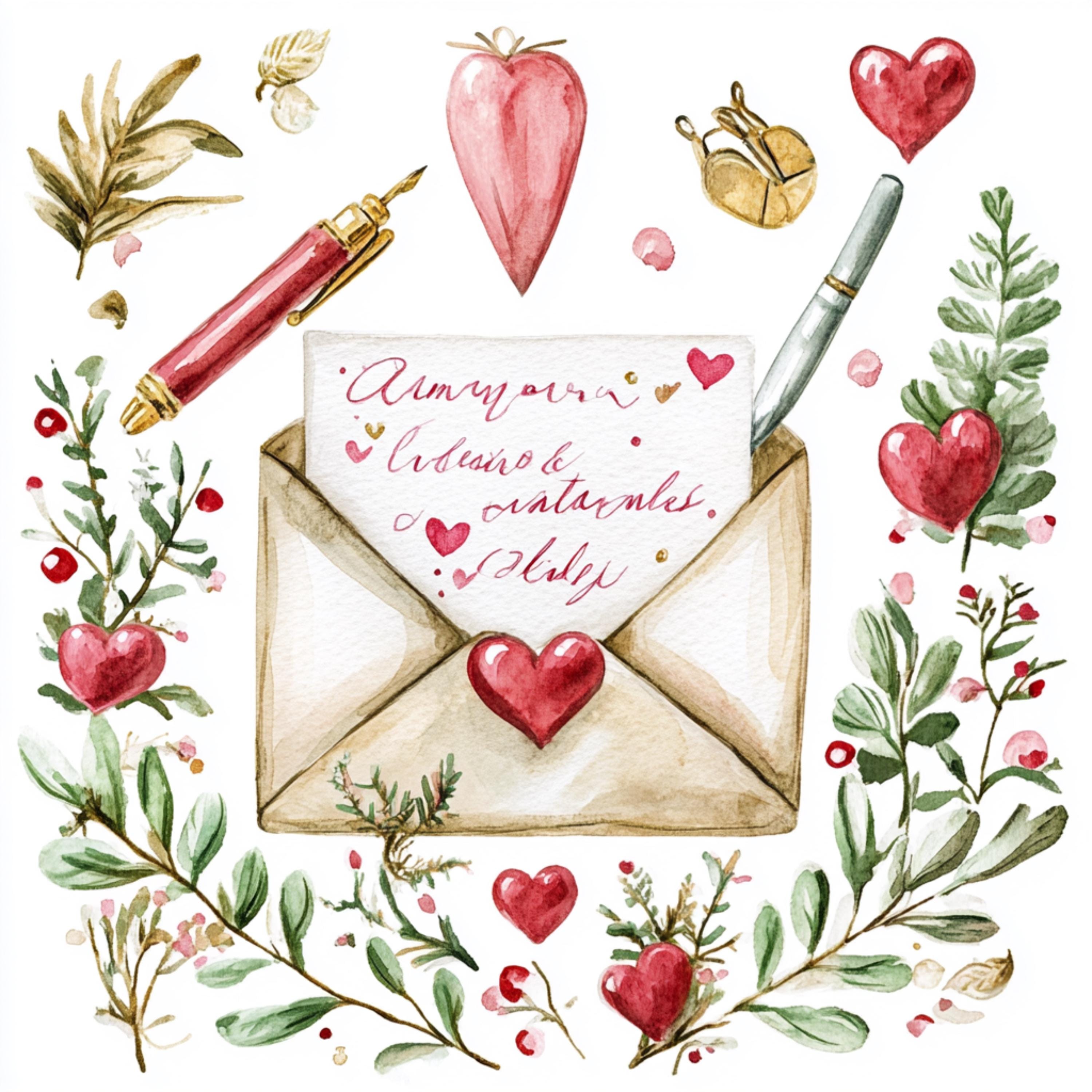 12 Valentine Love Letter Clipart Valentines Scandinavian High Res Pngs ...
