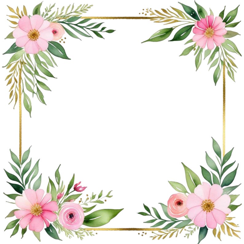 12 Spring Frame Clipart Spring Clip Art Spring Floral Frame High ...