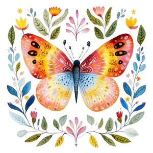 13 Spring Butterflies Clipart Butterfly Clip Art Butterfly Folk Art ...