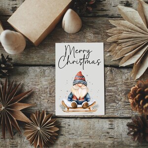 Watercolor Winter Gnomes Clipart Whimsical Festive Gnomes Clip Art Cute ...