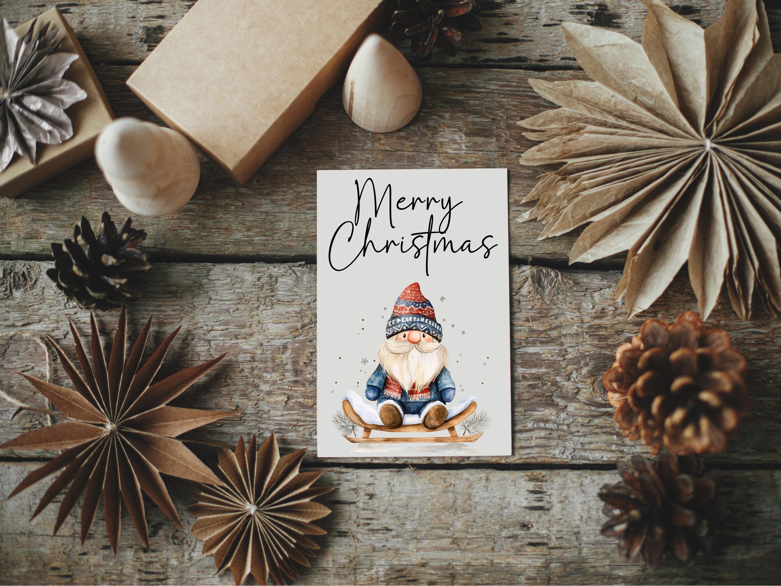Watercolor Winter Gnomes Clipart Whimsical Festive Gnomes Clip Art Cute ...