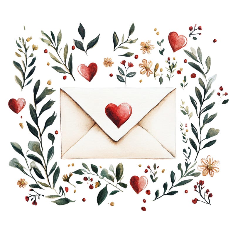 12 Valentine Love Letter Clipart Valentines Scandinavian High Res Pngs ...