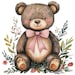 13 Teddy Bear Clipart Teddy Bears Clip Art Teddy Bear Pink Bows High ...